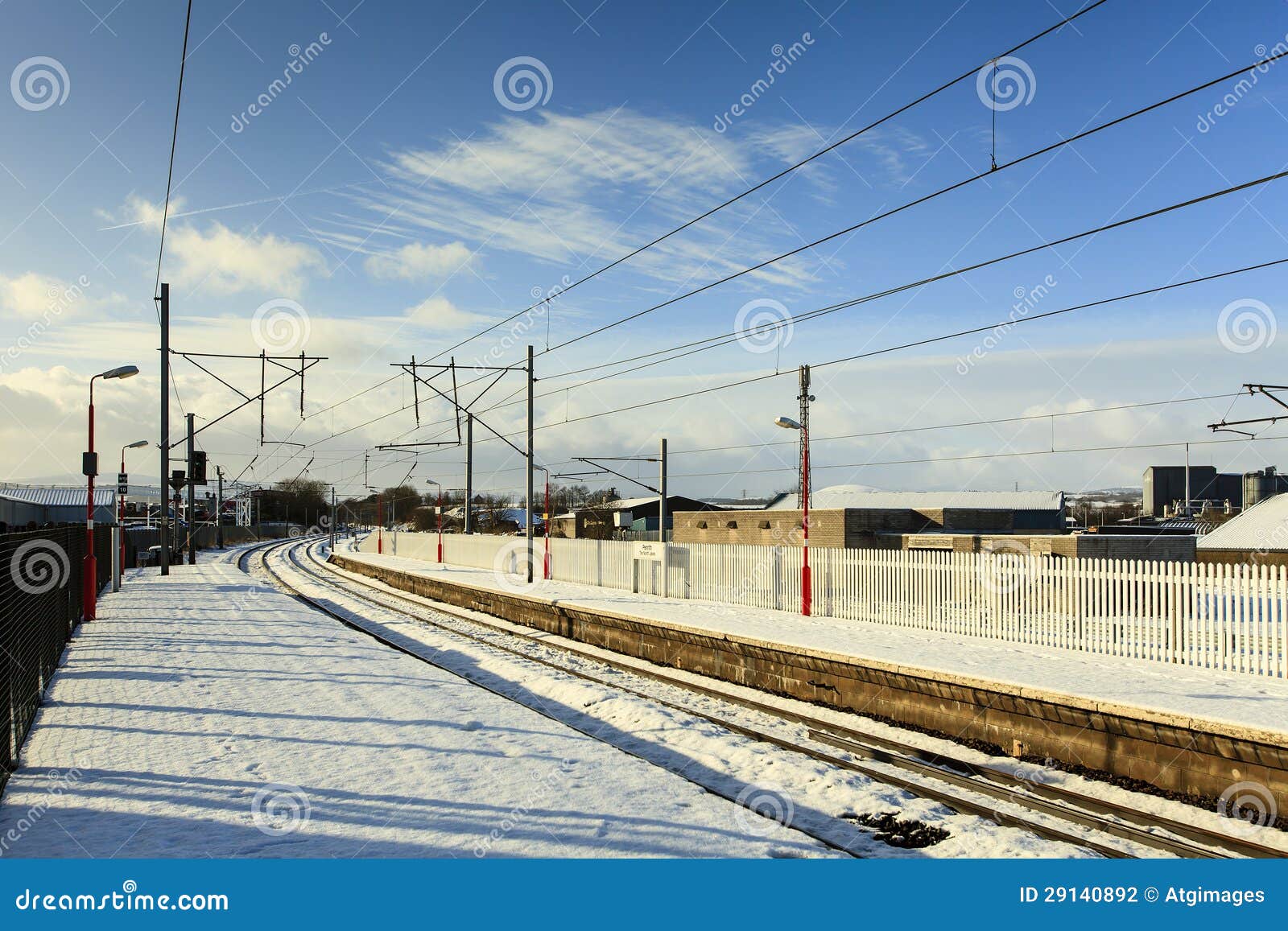 Winter Railway Scene stock photo. Image of cumbria, railroad - 29140892