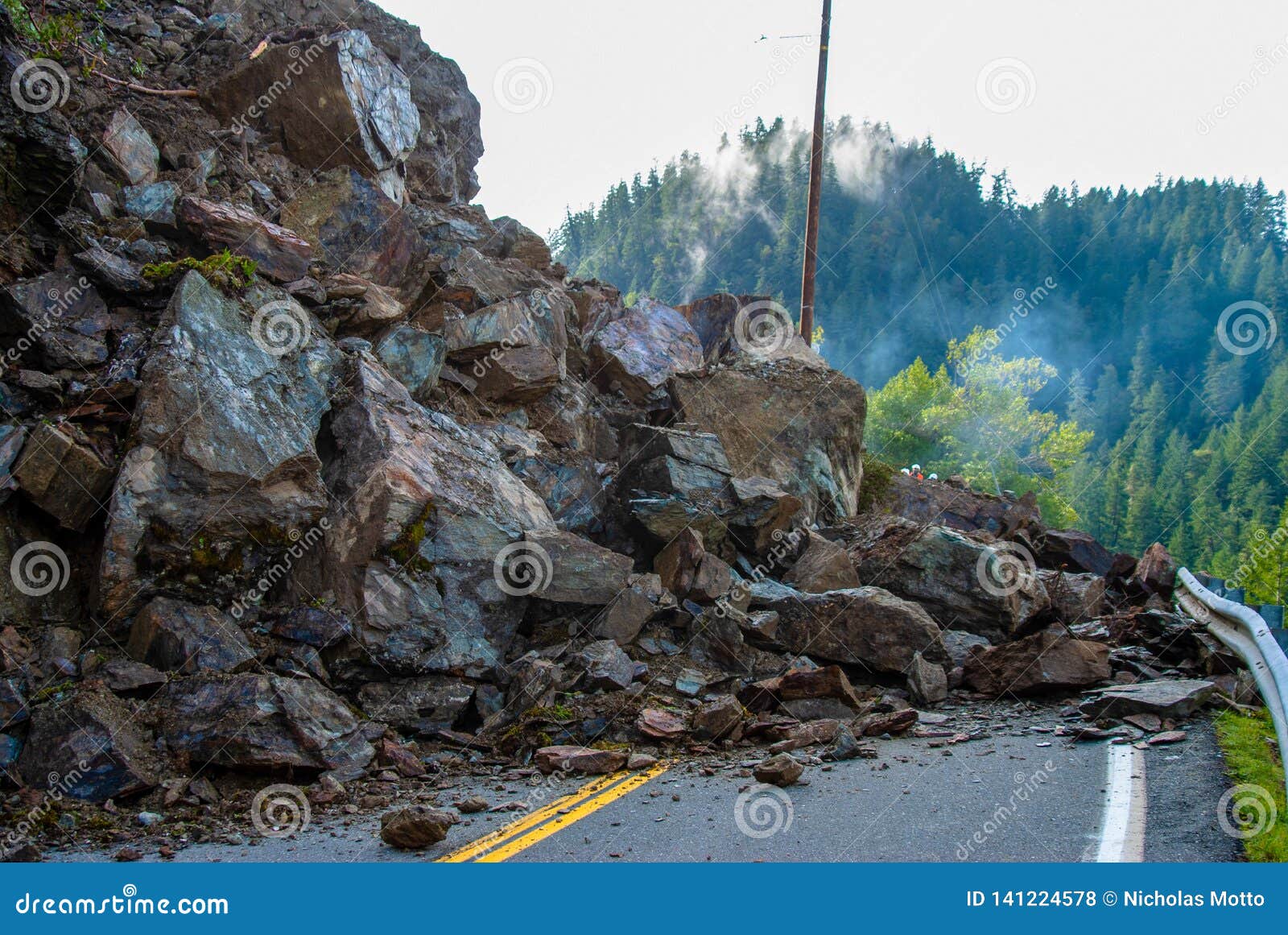 Highway Closed Rock Slide Ahead Stock Photo - Image of high, california ... Highway Closed Rock Slide Ahead Stock Photo - Image of high, california ...