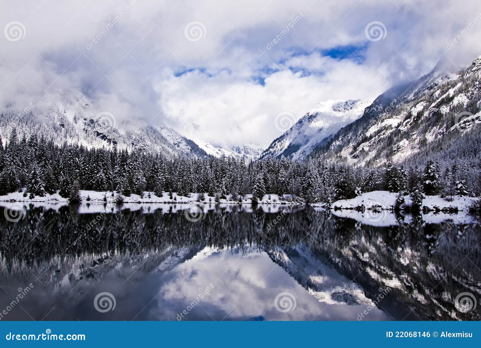 Winter reflection stock photo. Image of scene, snowy - 22068146