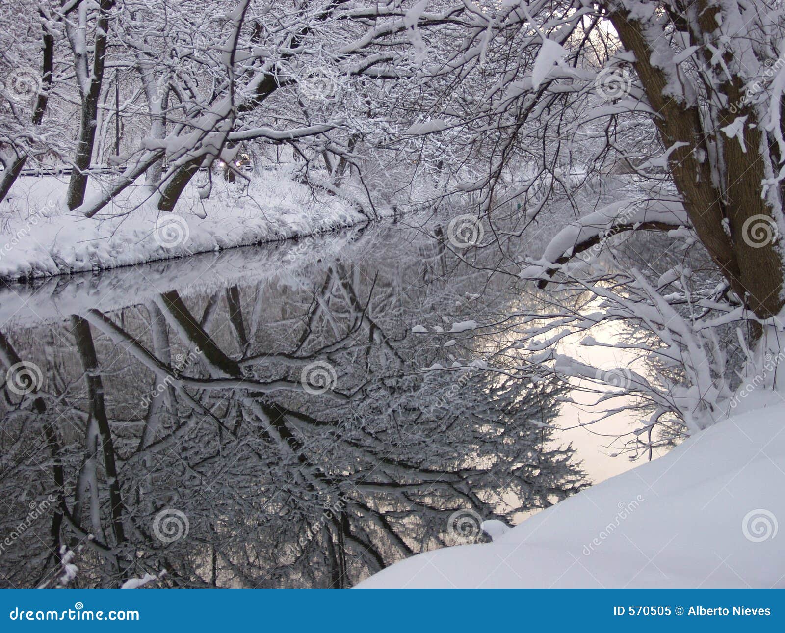 Winter Reflections stock image. Image of scenic, snow, reflect - 570505