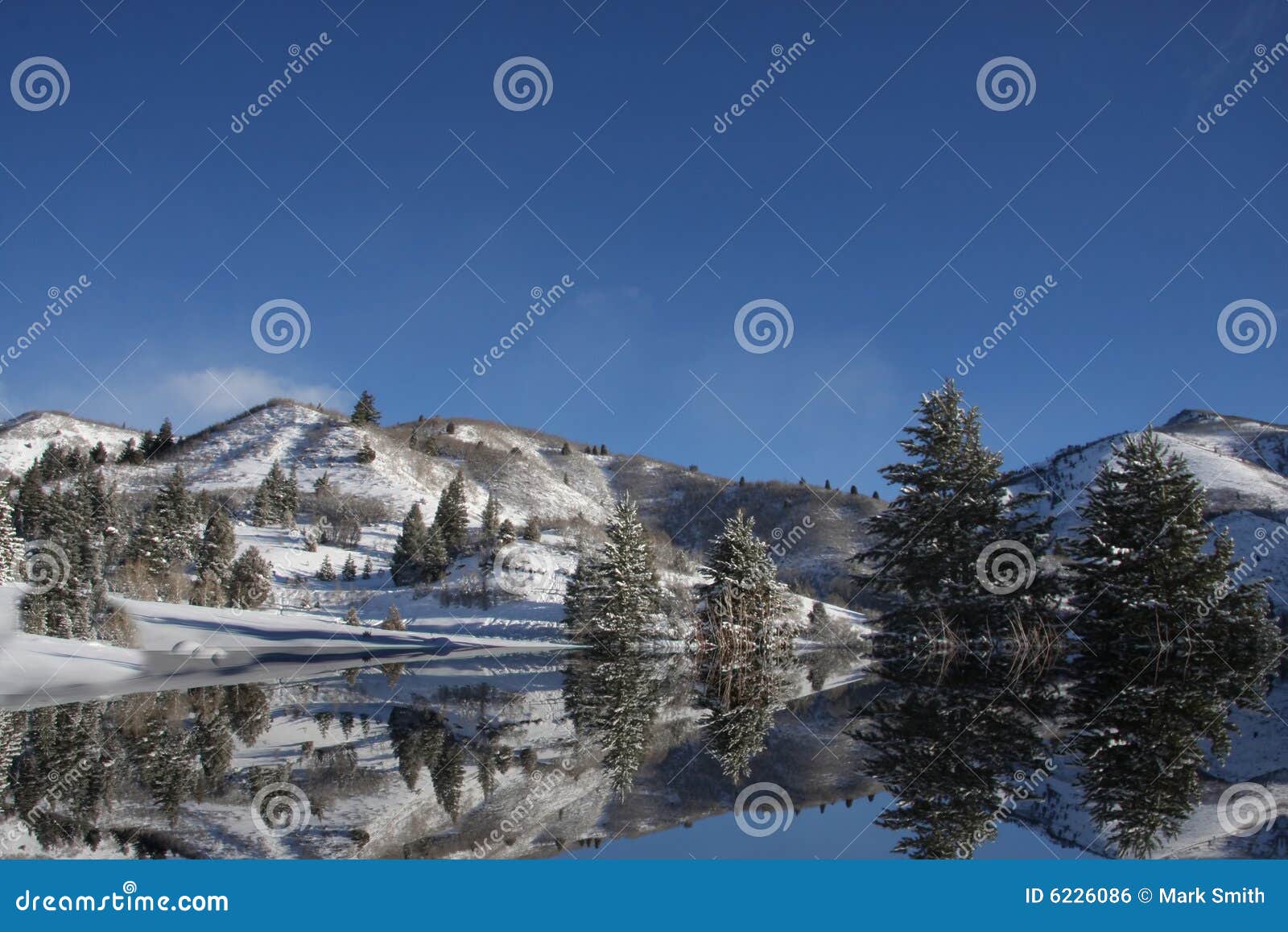 Winter Reflections stock photo. Image of mountain, fall - 6226086