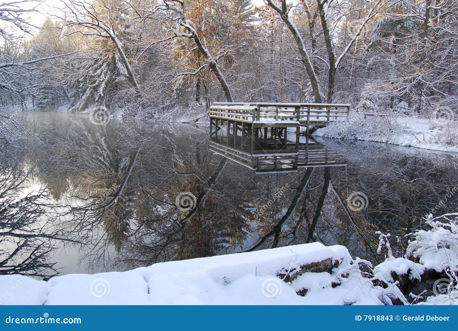 Winter Reflections stock image. Image of water, december - 7918843