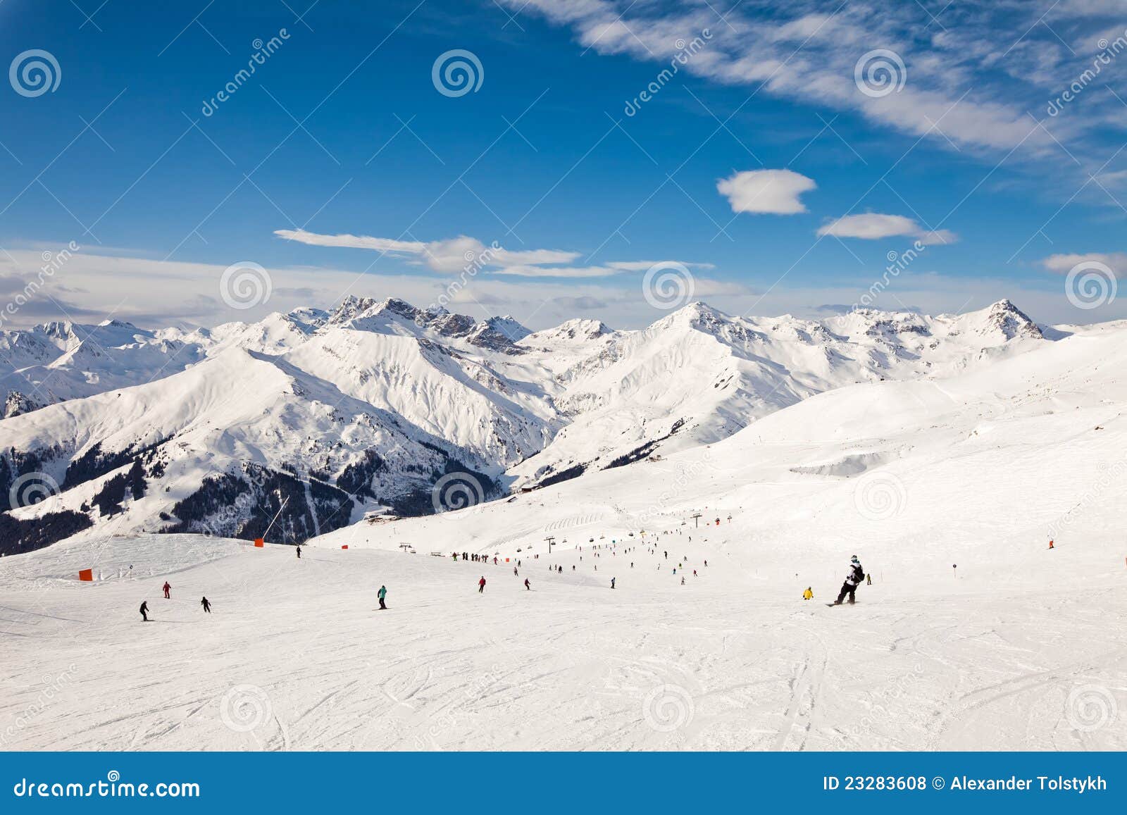 The Winter Resort Mayrhofen, Austria Stock Photo - Image of mountains ...