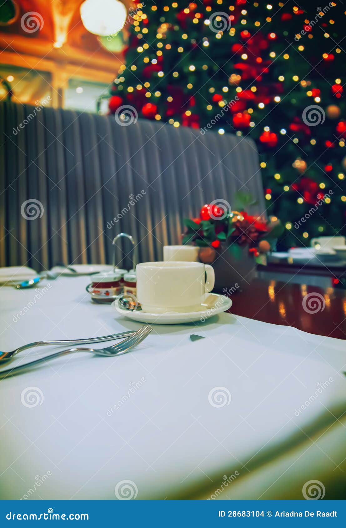 Winter restaurant stock photo. Image of candle, decor - 28683104