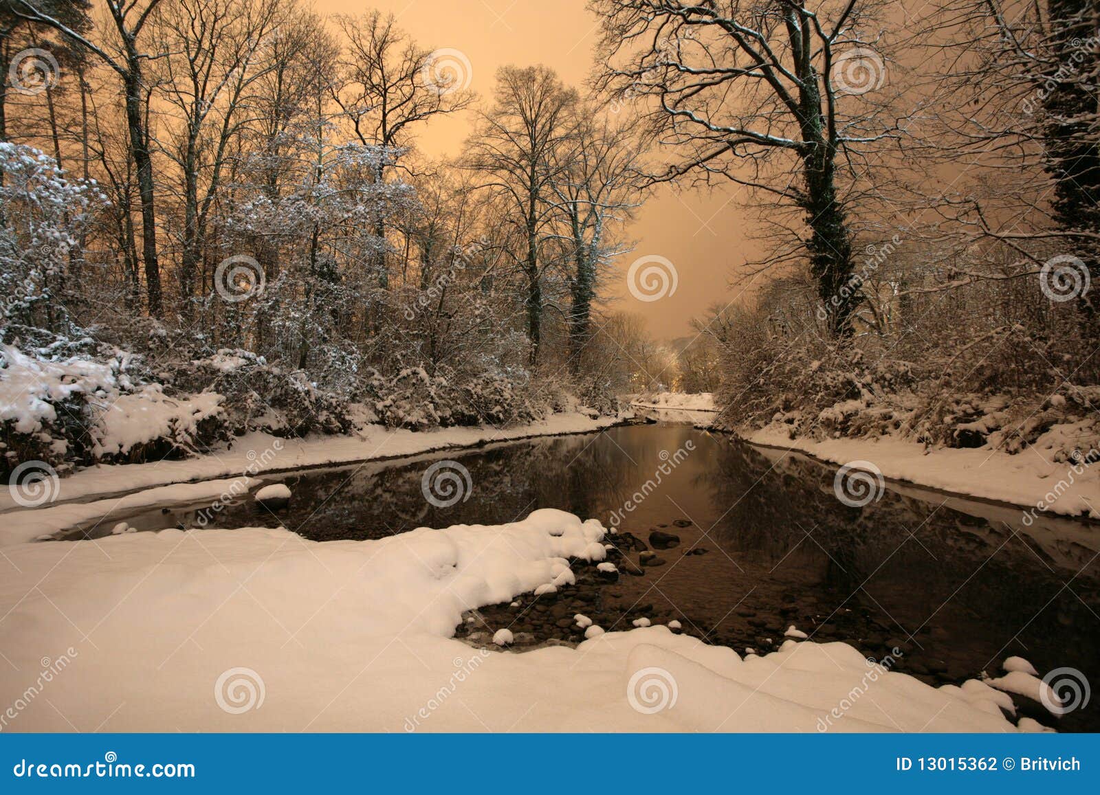 Winter river stock photo. Image of abstract, nature, edge - 13015362