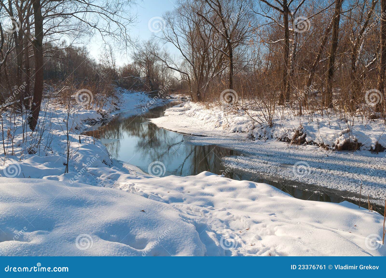 Winter river stock image. Image of clear, water, chill - 23376761
