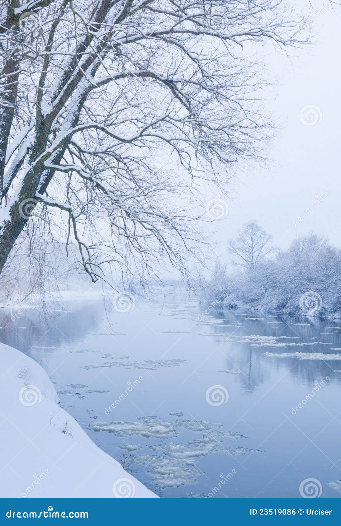 Winter river stock photo. Image of current, beautiful - 23519086