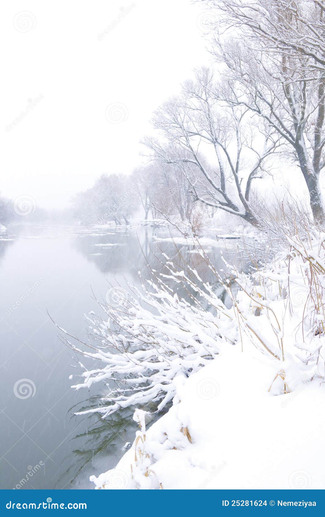 Winter river stock photo. Image of cool, snow, wood, peaceful - 25281624