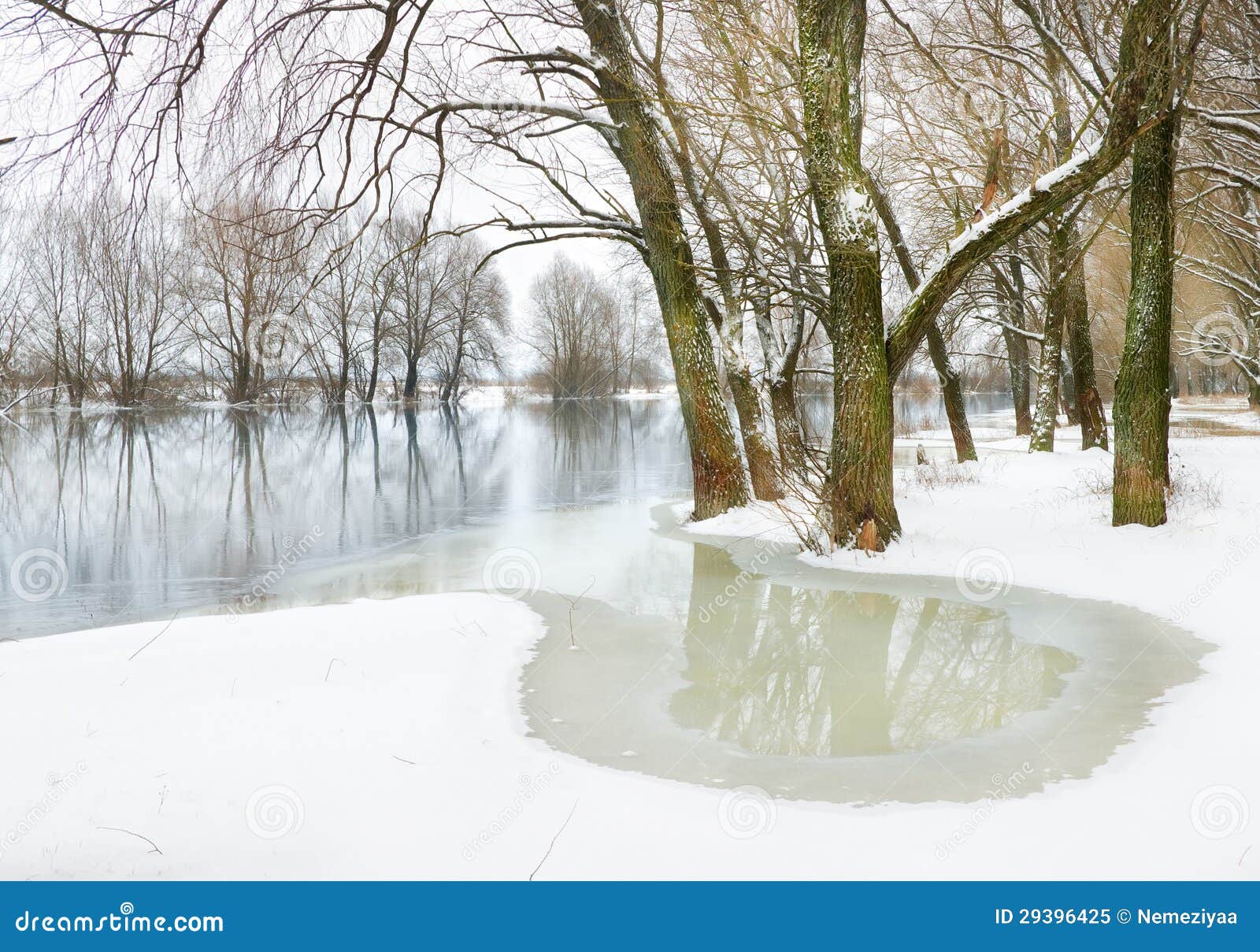 Winter river stock image. Image of river, flurry, downfall - 29396425