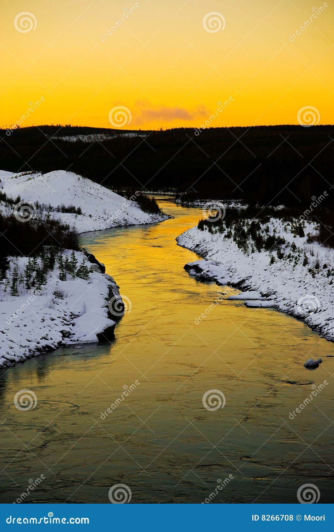 Winter river stock photo. Image of frost, dawn, winter - 8266708