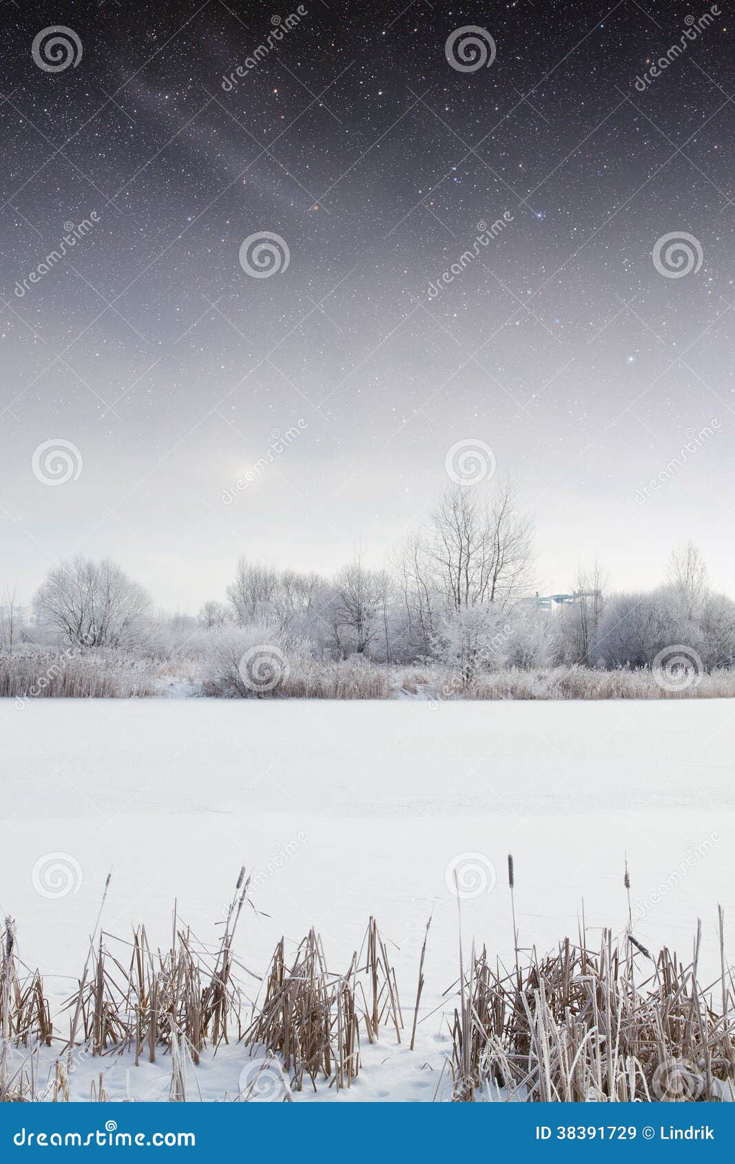 Winter river at night. stock image. Image of river, daylight - 38391729