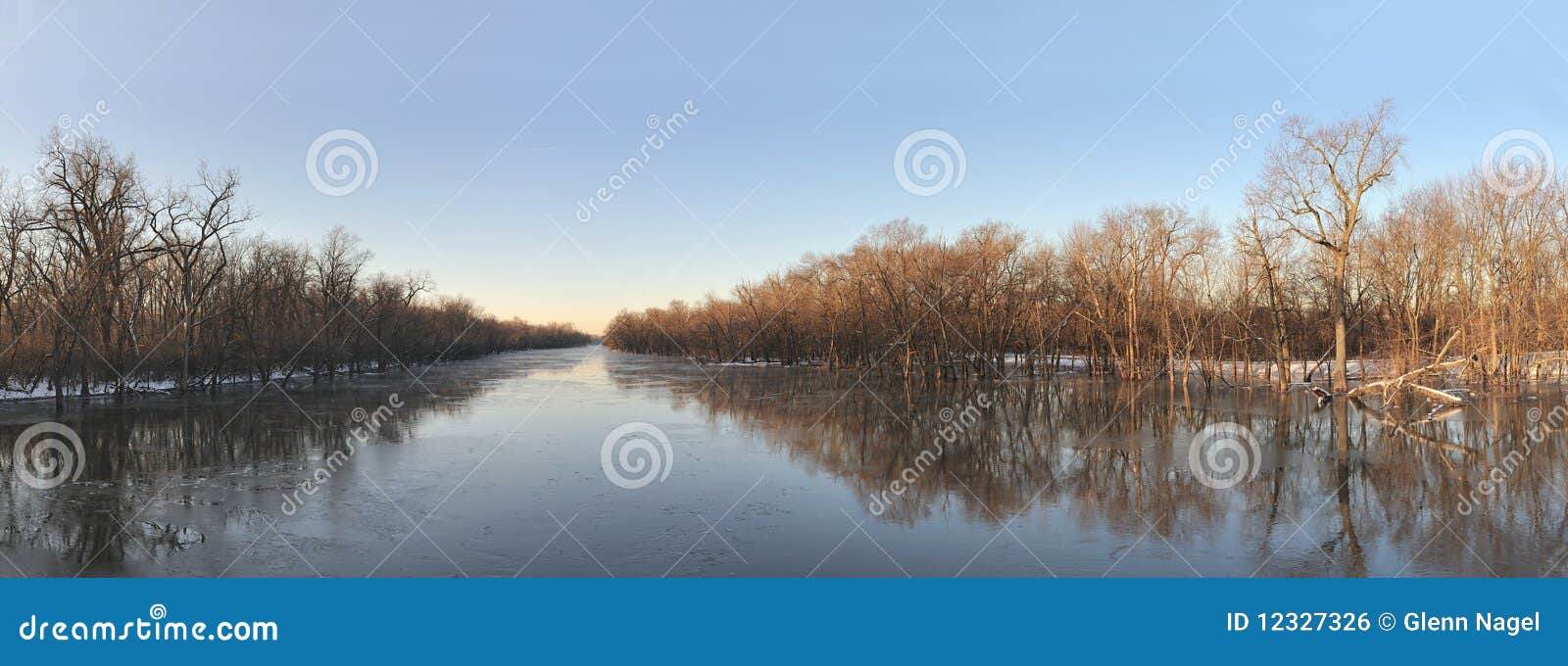 Winter river panoramic stock photo. Image of scenic, cold - 12327326