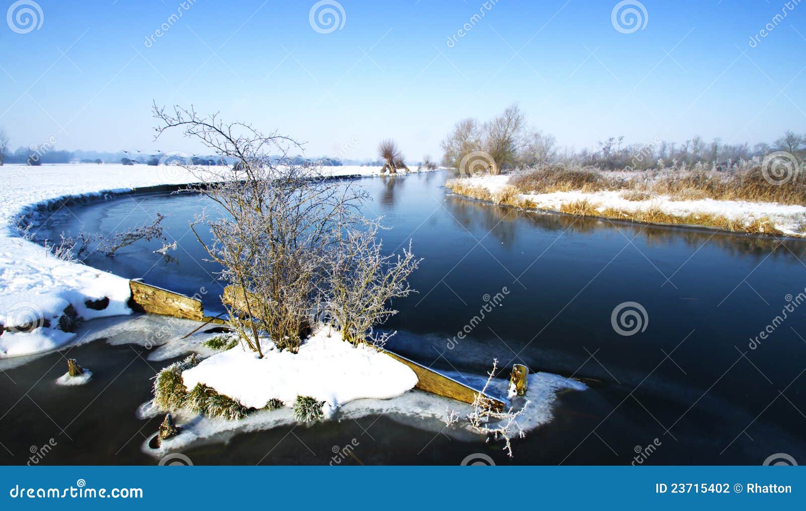 Winter River scene stock photo. Image of national, trees - 23715402