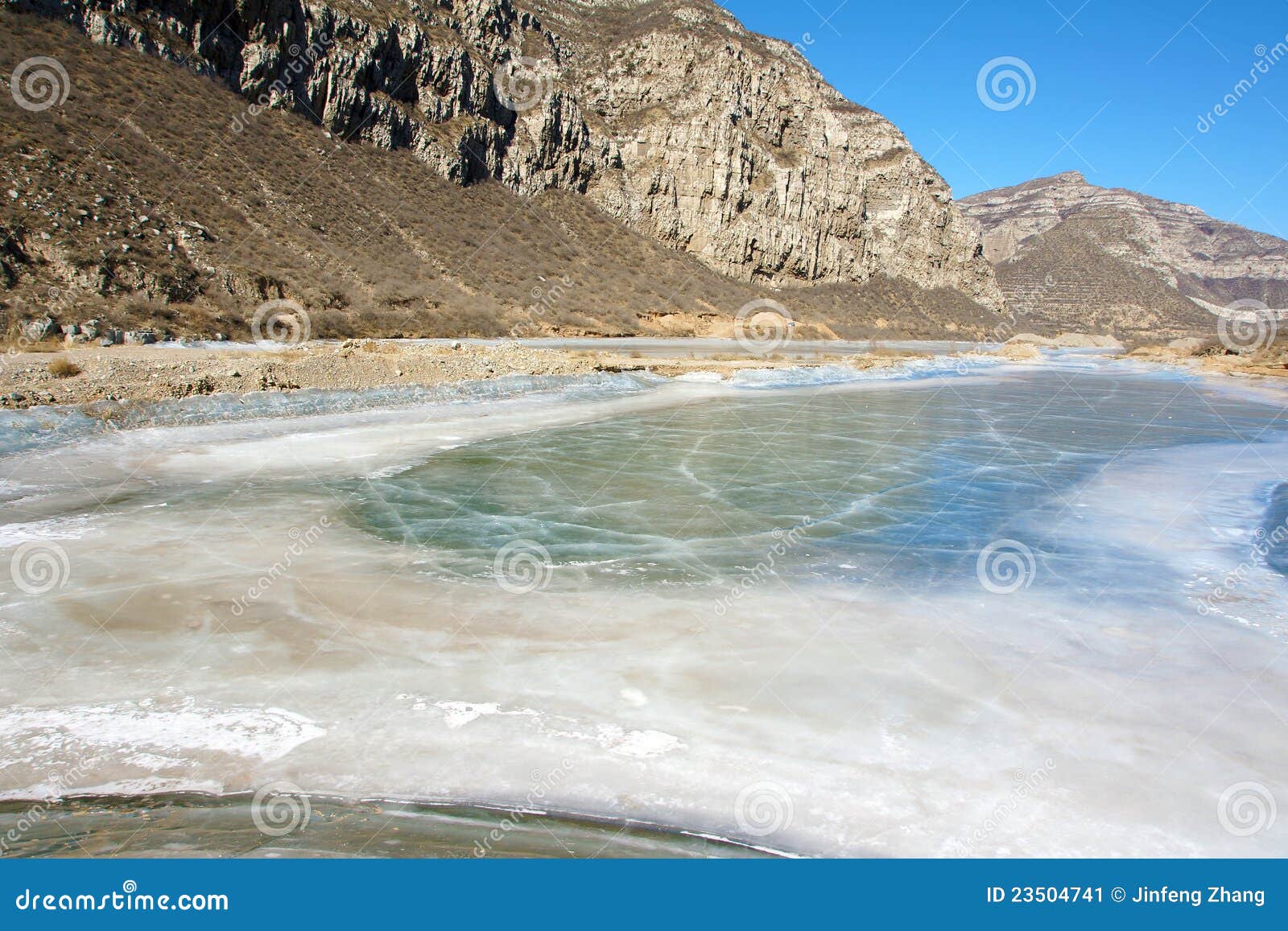 Winter river scenery stock image. Image of river, iced - 23504741
