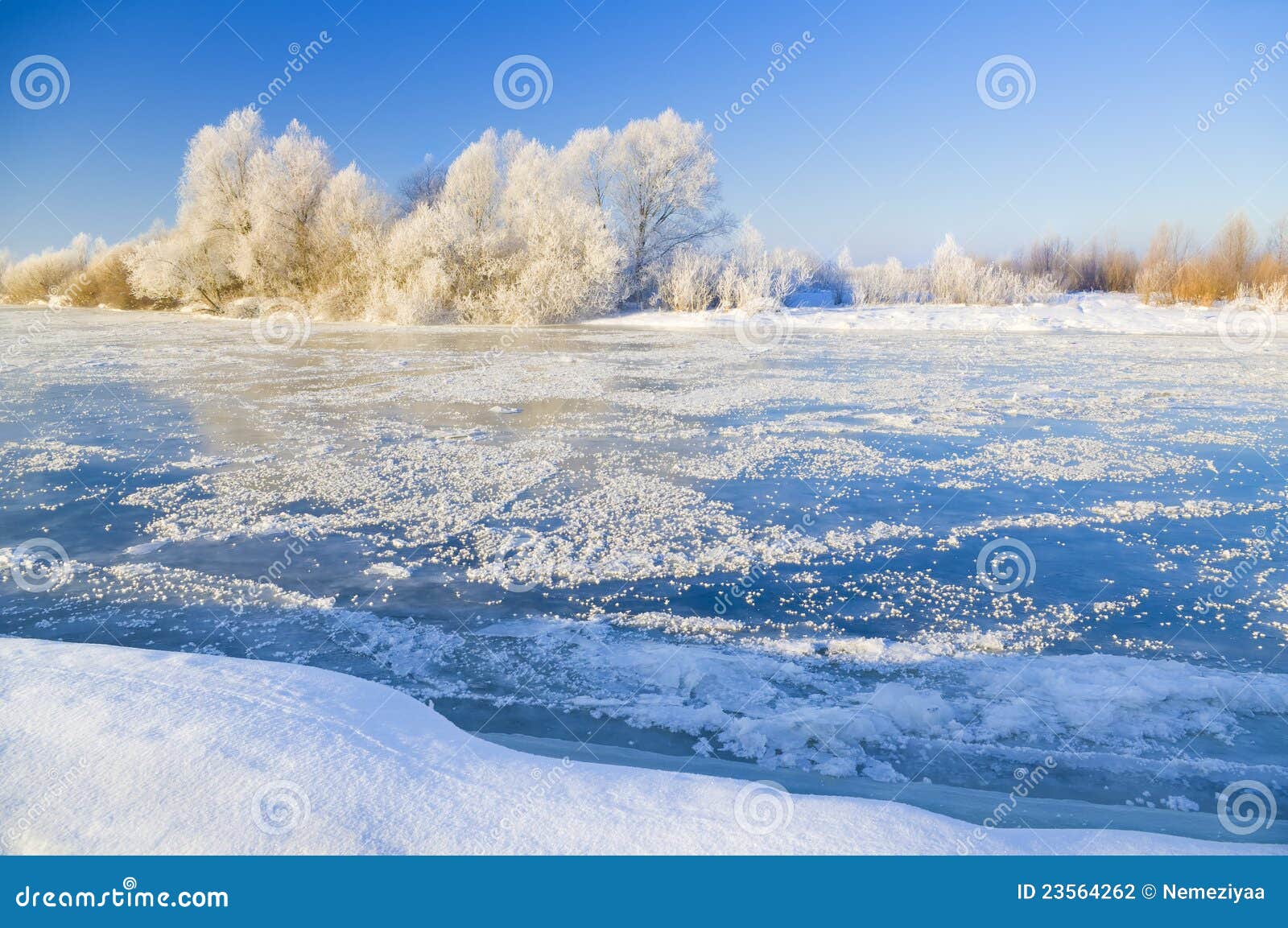 Winter riwer stock photo. Image of december, frozen, morning - 23564262