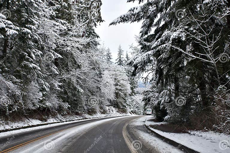 Winter road stock photo. Image of lane, transportation - 18502592