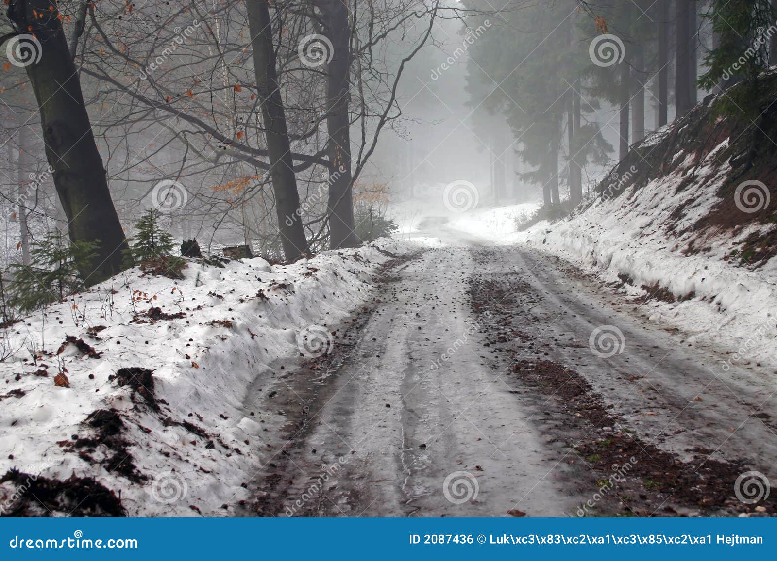 Winter road stock photo. Image of climate, frost, nature - 2087436