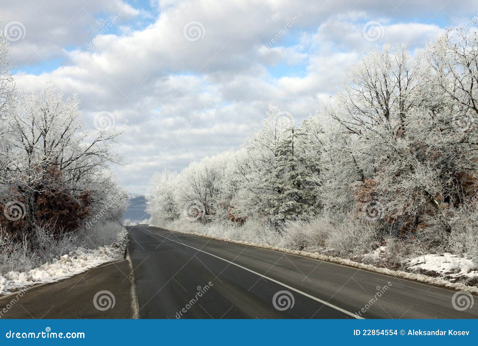 Winter road stock photo. Image of snow, cool, asphalt - 22854554