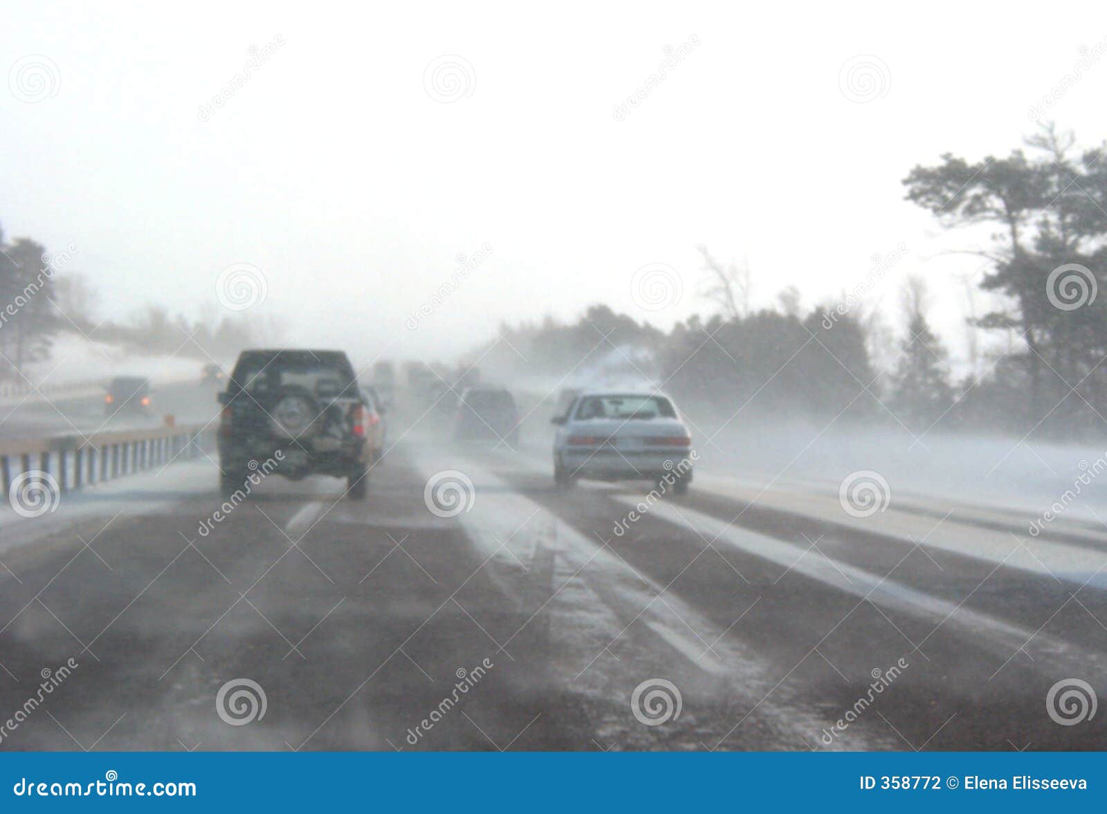 Winter Road during Snow Storm Stock Photo - Image of road, storms: 358772