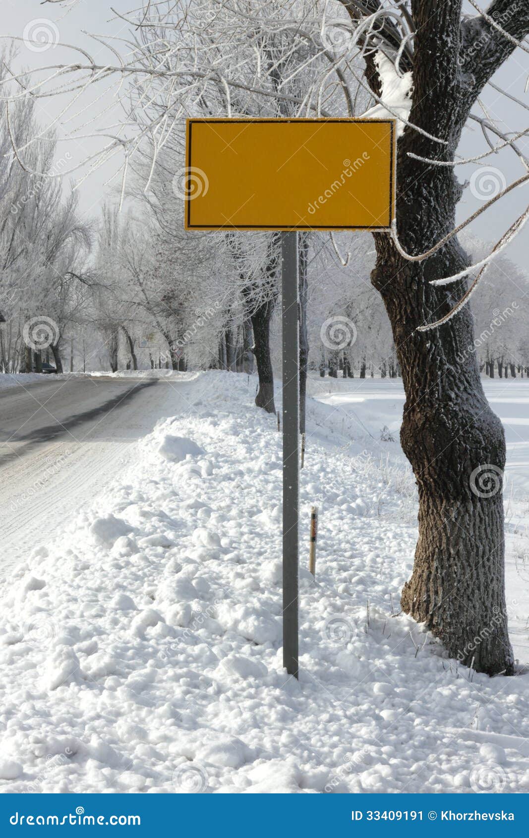 Winter road stock image. Image of nature, trees, traffic - 33409191