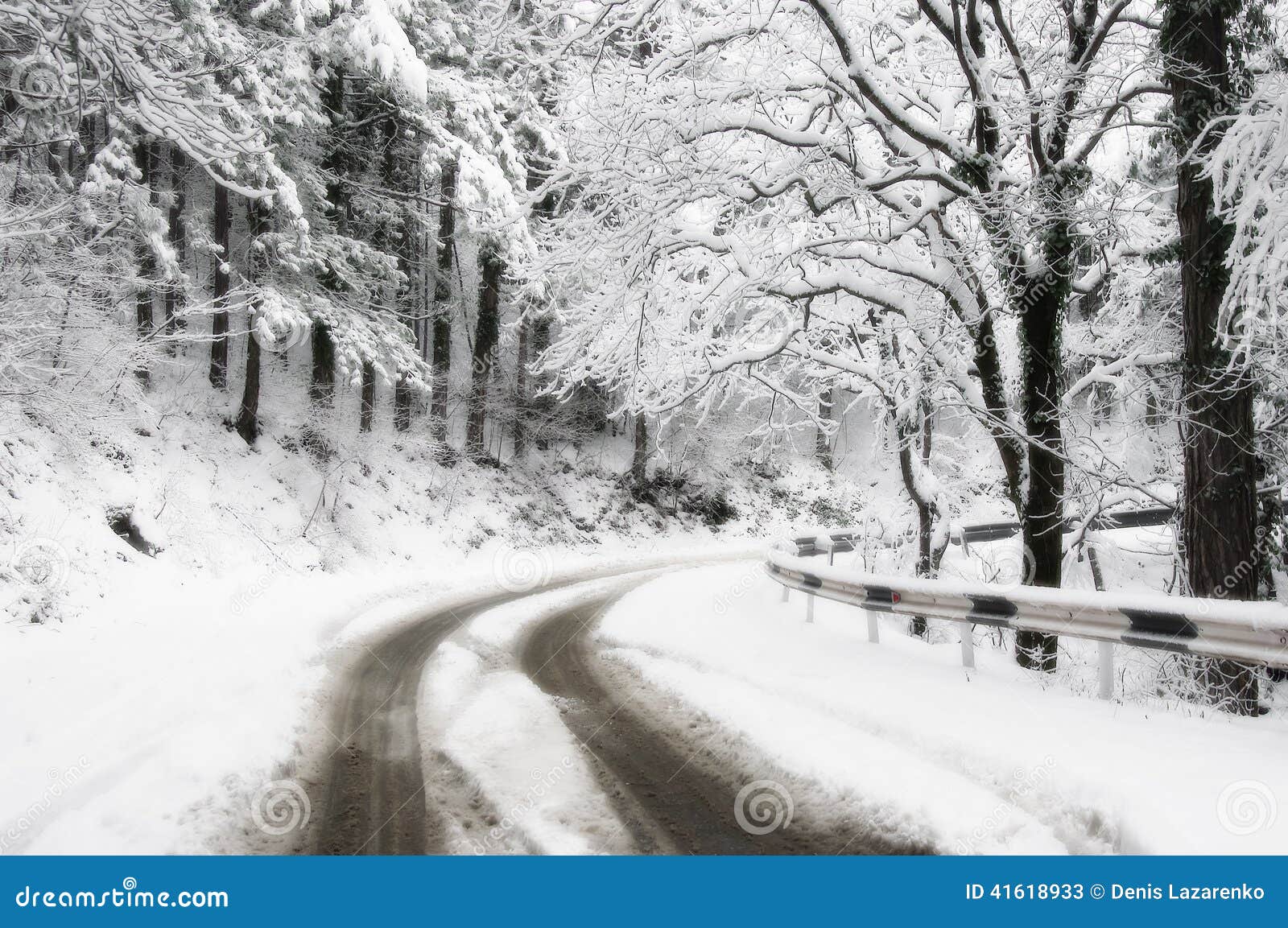 Winter road stock image. Image of backwoods, snow, road - 41618933