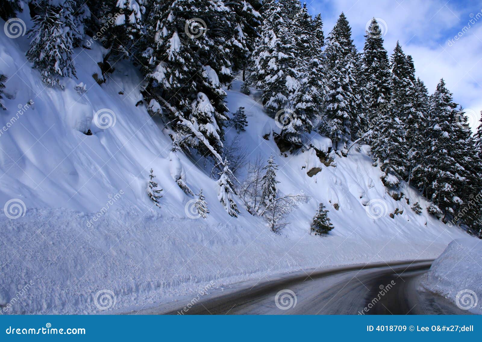 Winter Roads stock image. Image of western, hazardous - 4018709