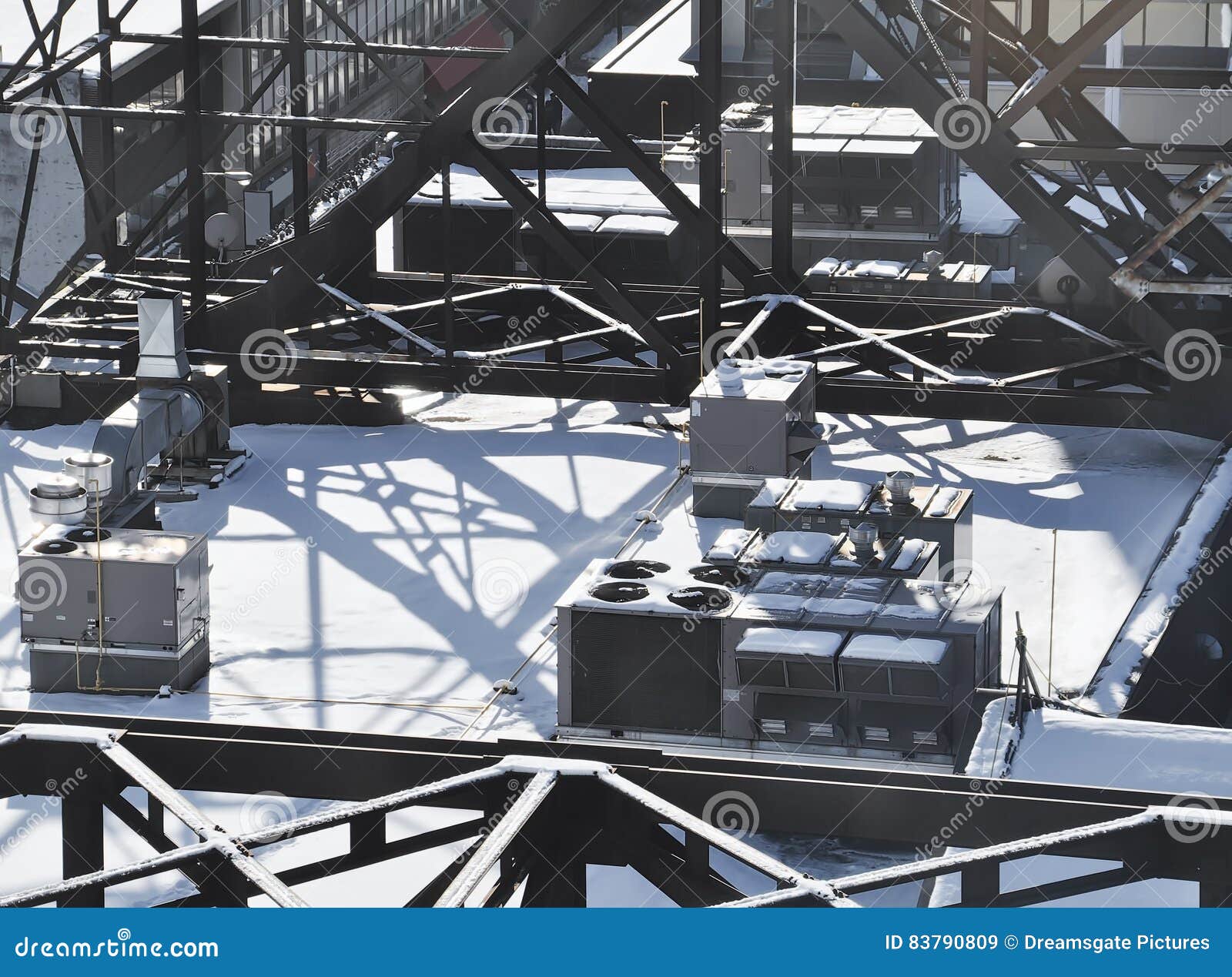 Winter rooftop structure stock image. Image of climate - 83790809