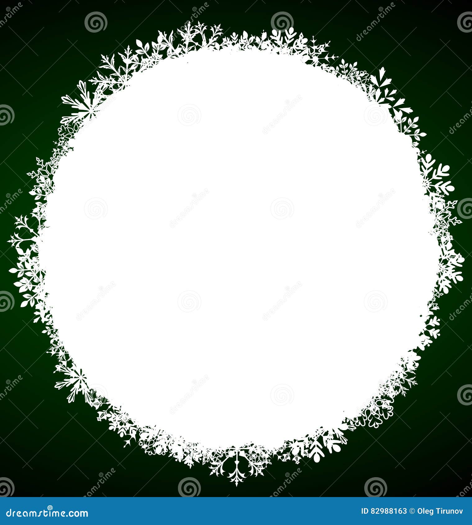 Winter Round Frame with Snowflakes Stock Vector - Illustration of dream ...
