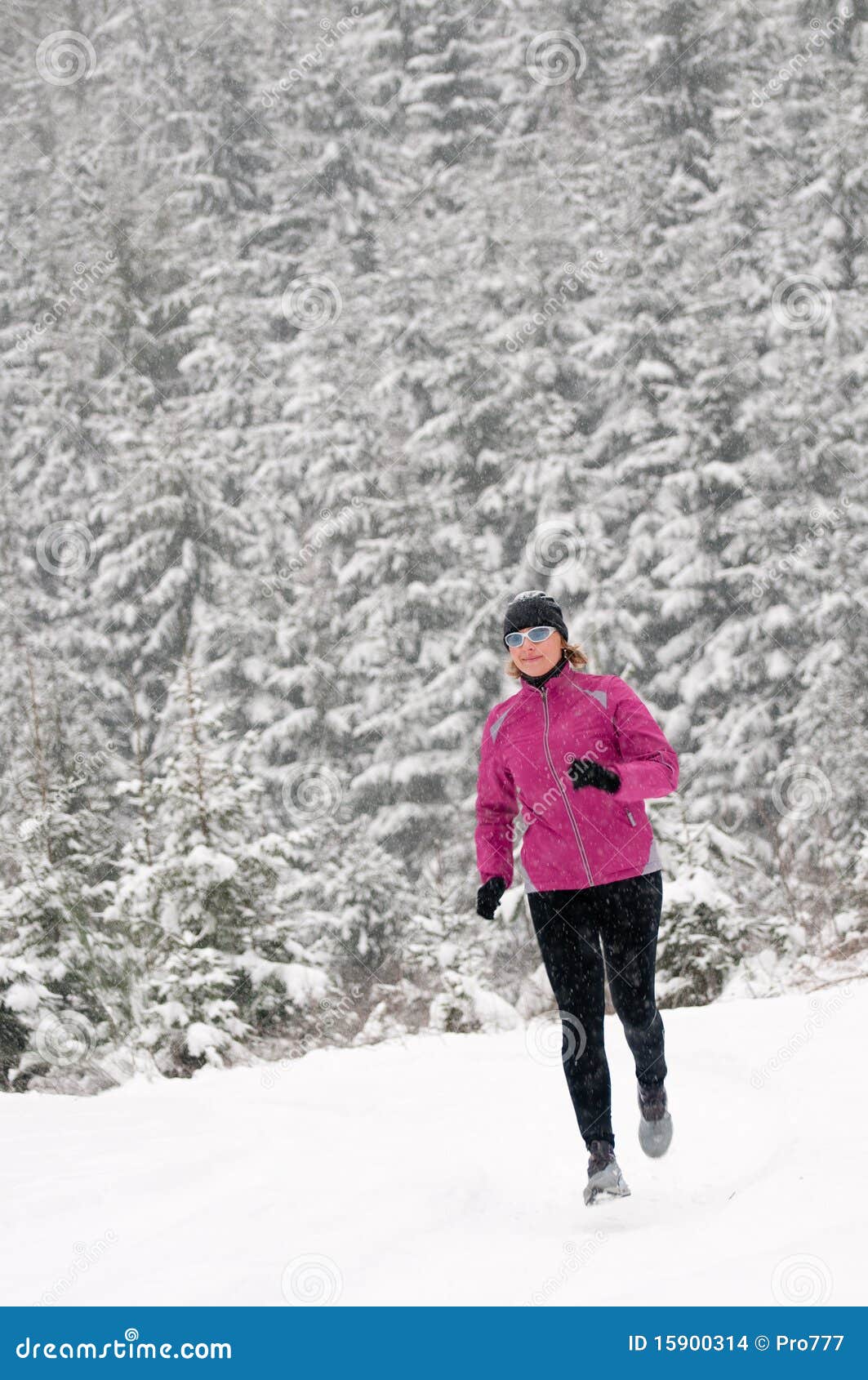 Winter running stock photo. Image of excitement, outdoor - 15900314