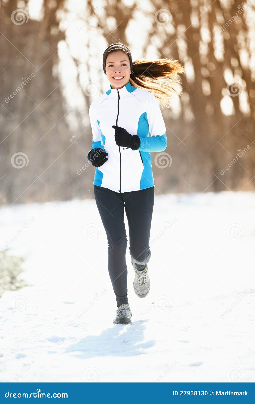 Winter running stock photo. Image of full, length, joggers - 27938130