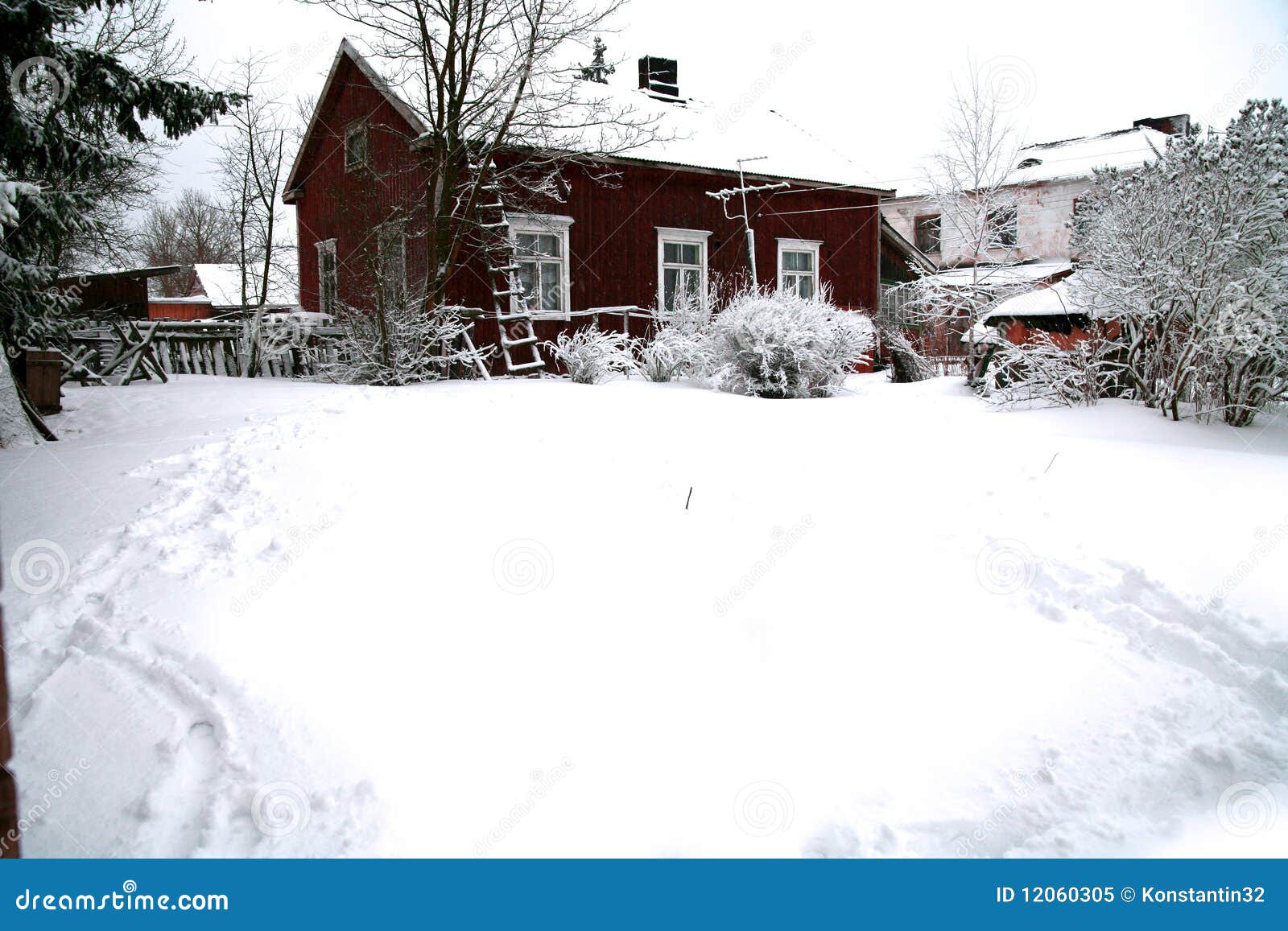 Winter in rural area stock image. Image of landscape - 12060305