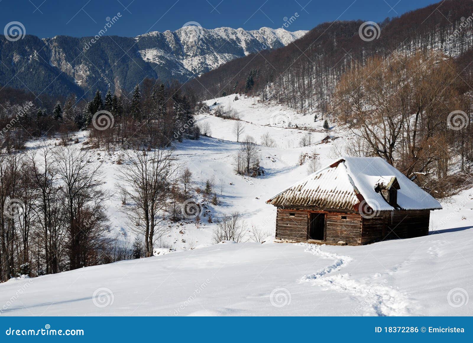 Winter Rural Landscape in Romania Stock Photo - Image of dwelling ...