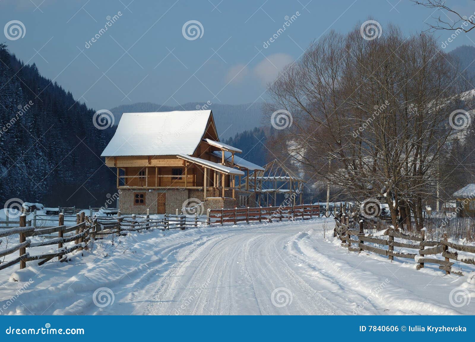 Winter Rural Scenery in Carpathian Mountains Stock Photo - Image of ...