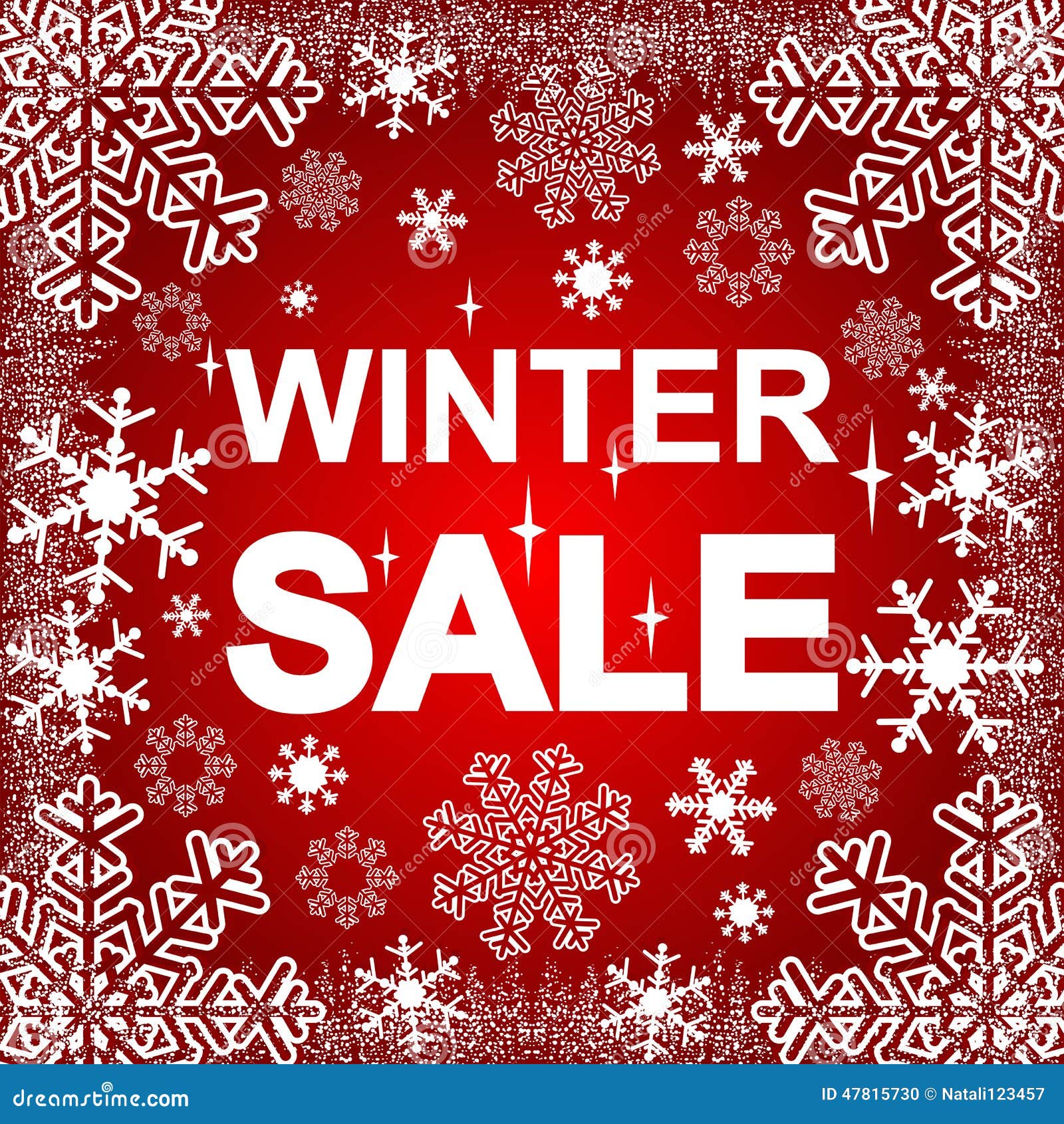 Winter Sale on the Red Background. Stock Vector - Illustration of frame ...