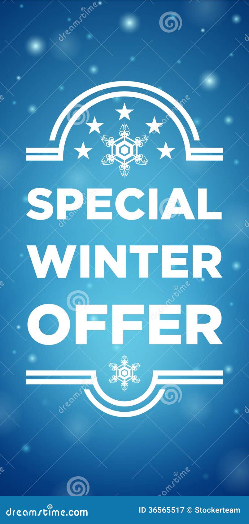 Winter sale special offer stock illustration. Illustration of caption ...
