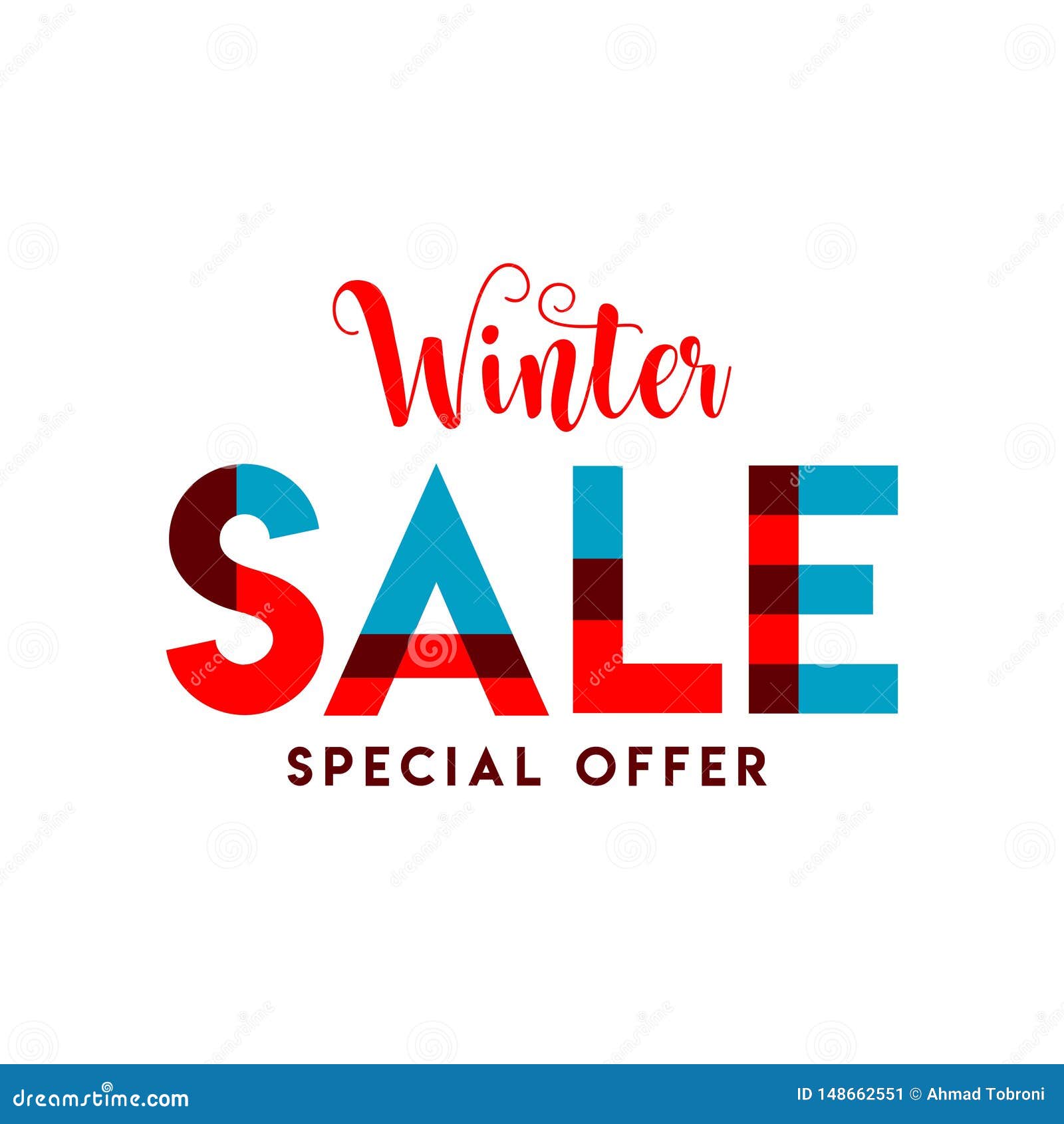 Winter Sale Special Offer Vector Template Design Illustration Stock ...