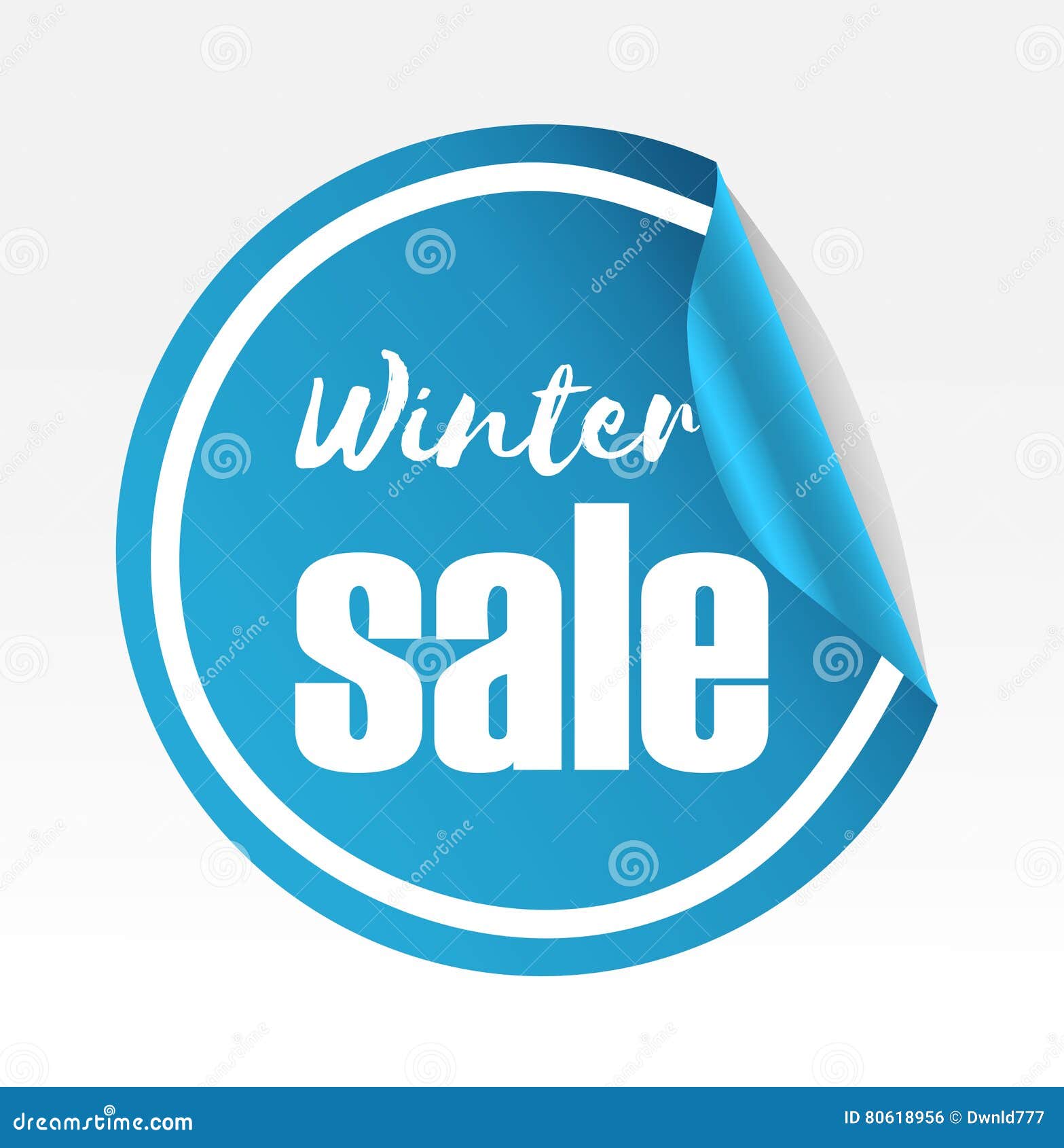 Winter sale sticker stock vector. Illustration of advertising - 80618956