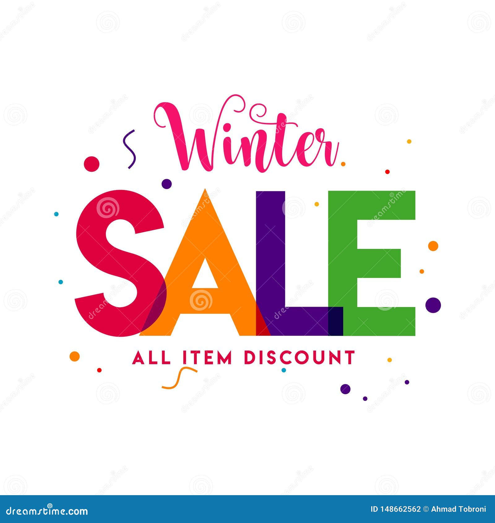 Winter Sale Vector Template Design Illustration Stock Vector ...