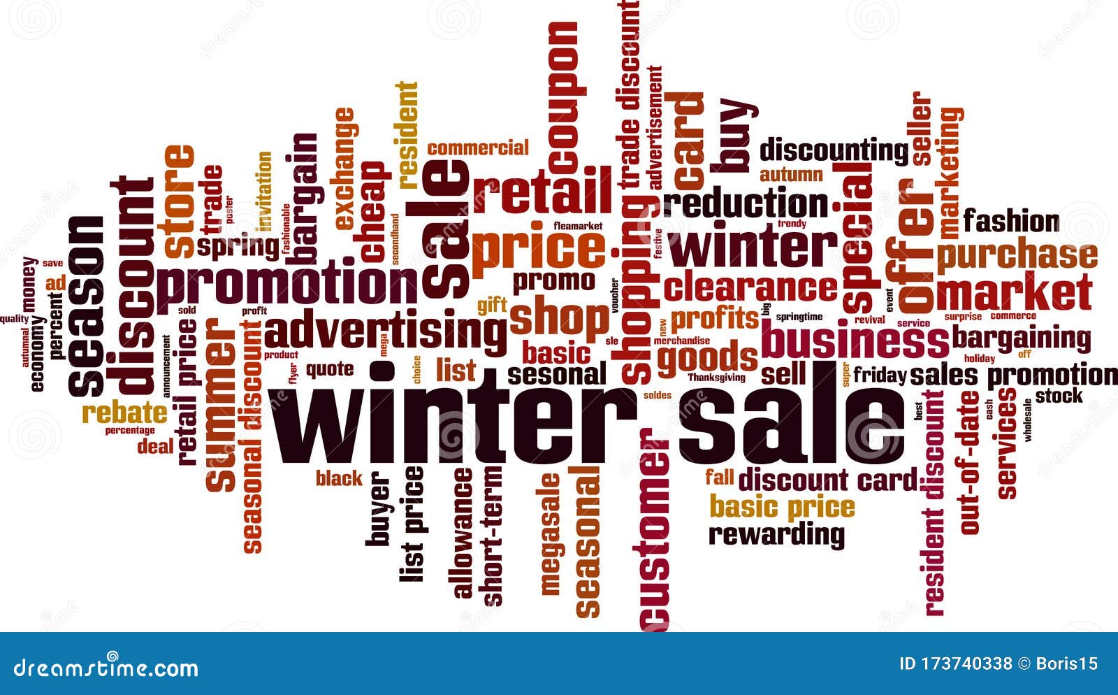 Winter sale word cloud stock vector. Illustration of concept - 173740338