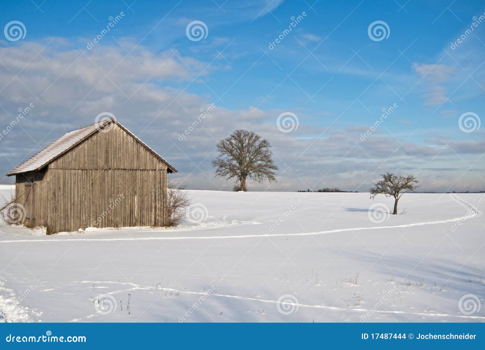Winter scene with barn stock photo. Image of colors, environment - 17487444