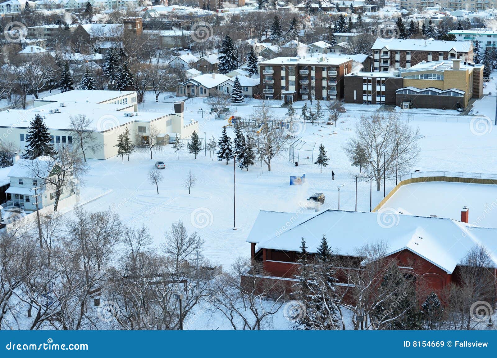 Winter scene of city stock image. Image of scene, outdoor - 8154669