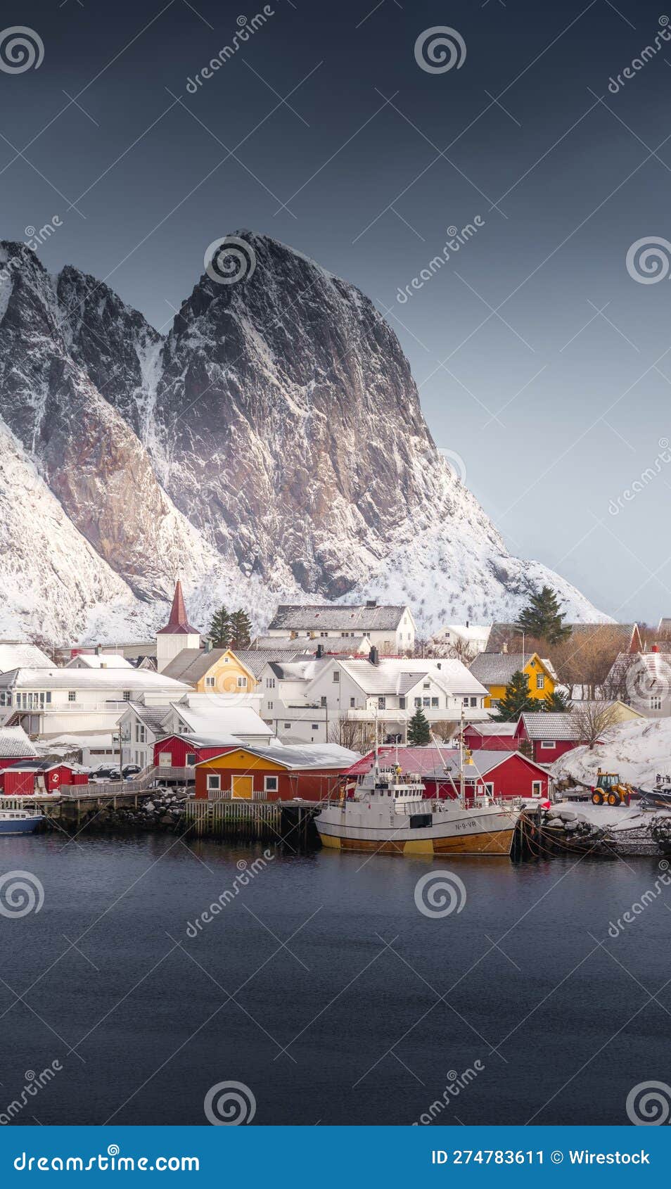 Winter Scene Depicting the Tranquil Town Editorial Photo - Image of ...