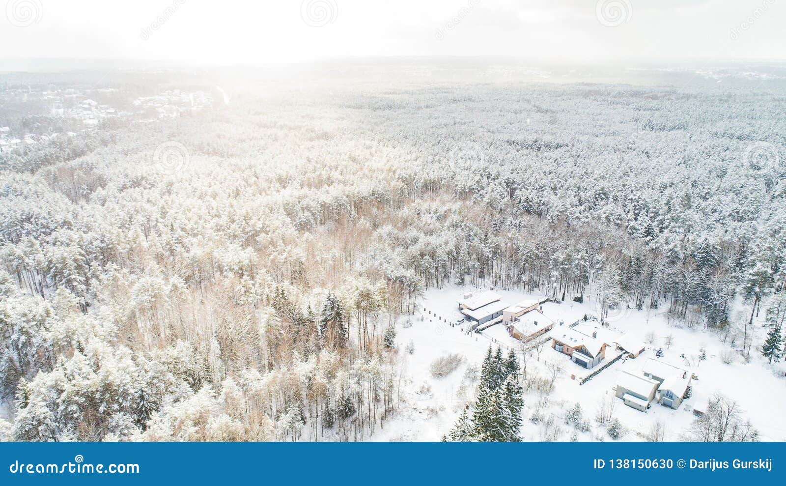 Winter Scene in Forest from High View Stock Photo - Image of beauty ...