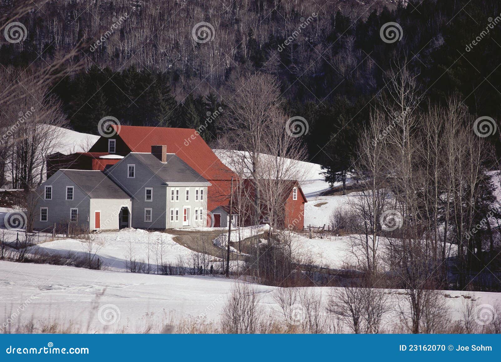Winter scene of house stock photo. Image of structure - 23162070