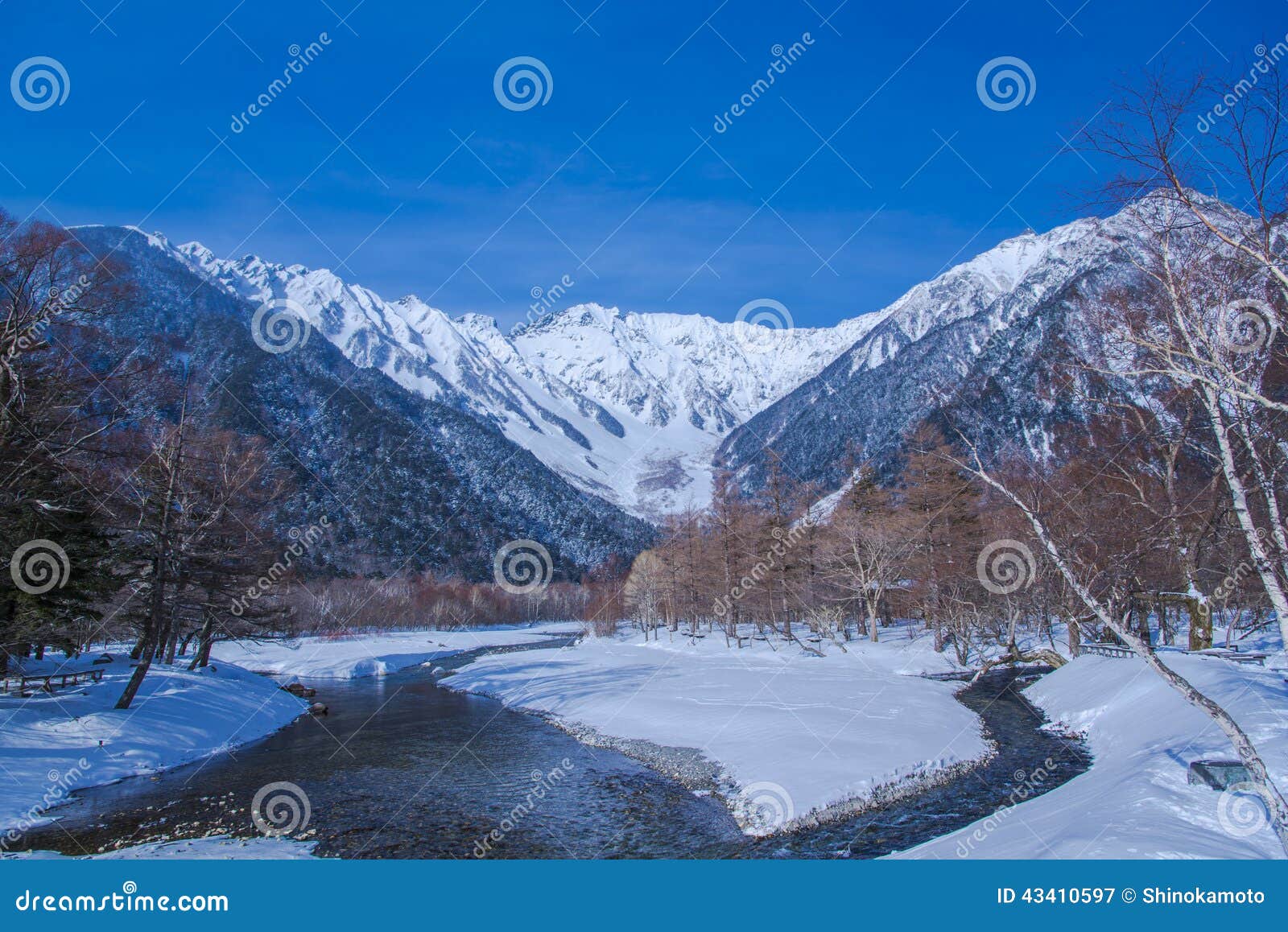 Winter scene of Japan stock image. Image of scene, environment - 43410597