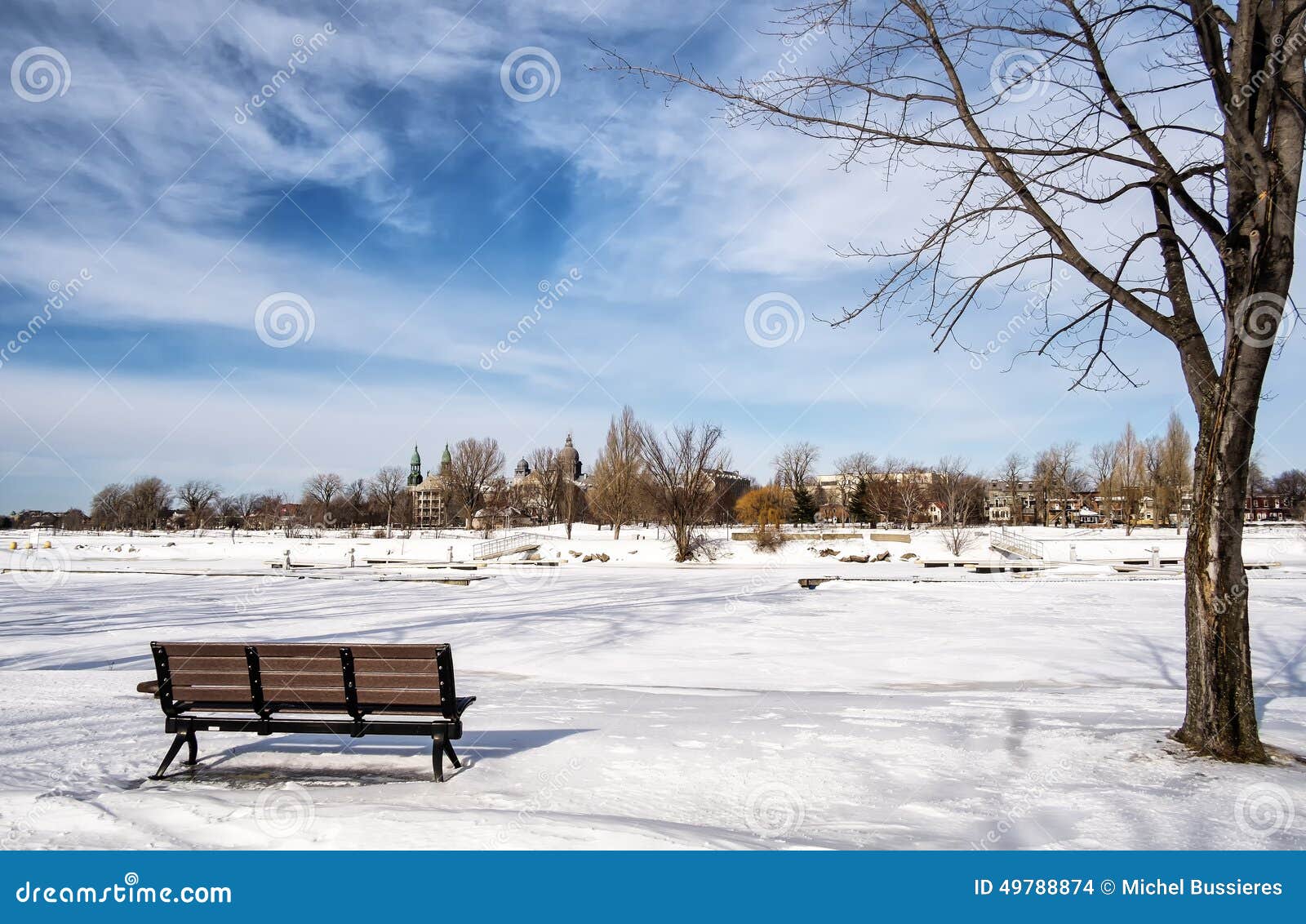 Winter scene stock photo. Image of blue, view, montreal - 49788874