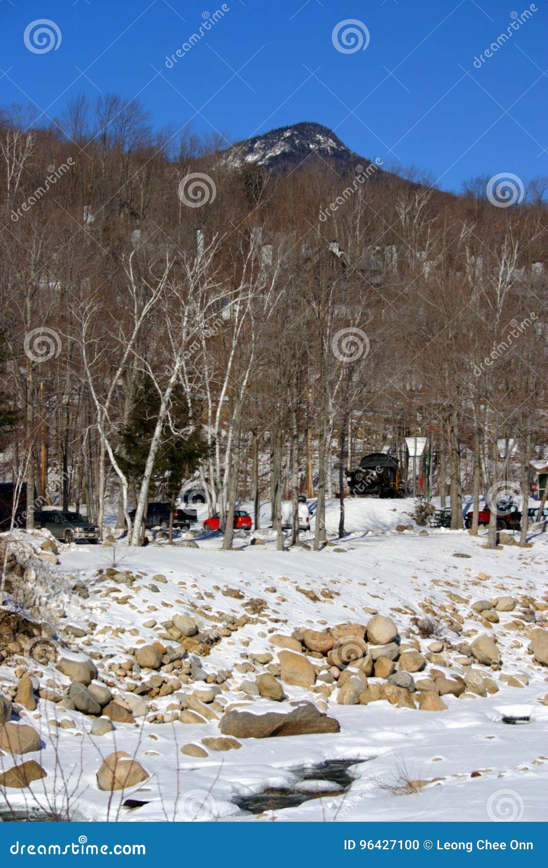 Winter Scene in New England, USA Stock Photo - Image of mountain ...