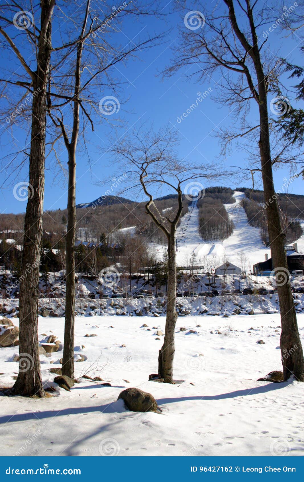Winter Scene in New England, USA Stock Photo - Image of frozen ...