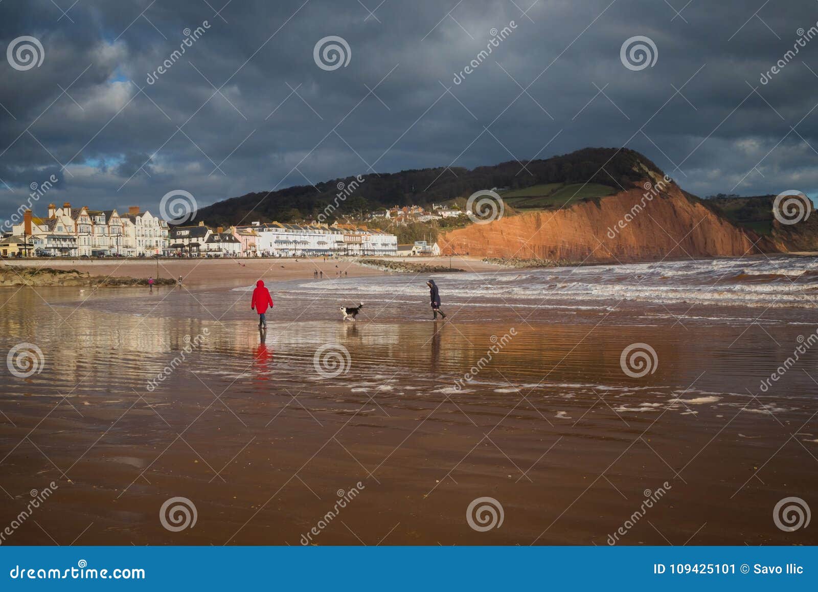 Winter Scene from a Sandy Beach Stock Image - Image of stroll, site ...
