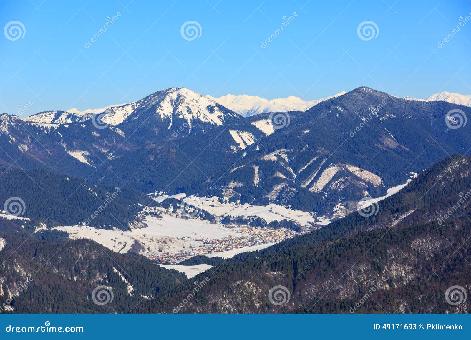 Winter scene in Slovakia stock image. Image of nature - 49171693